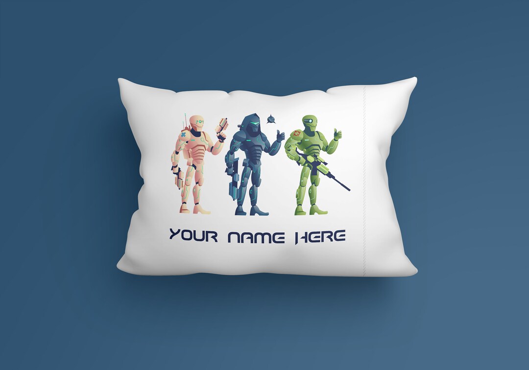 Personalized Kids Cyborg Robots Pillow Case - Etsy