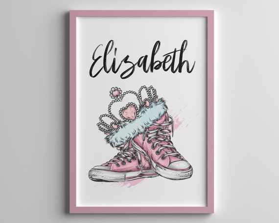 Personalized Childrens Printable Wall Art Pink Shoes - Etsy