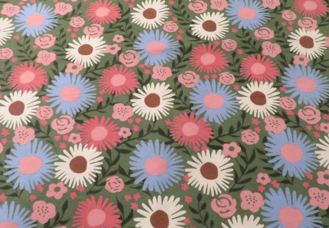 Floral Snuggle Fabric, Super Snuggle Fabric, Flannel Fabric, Beautiful ...