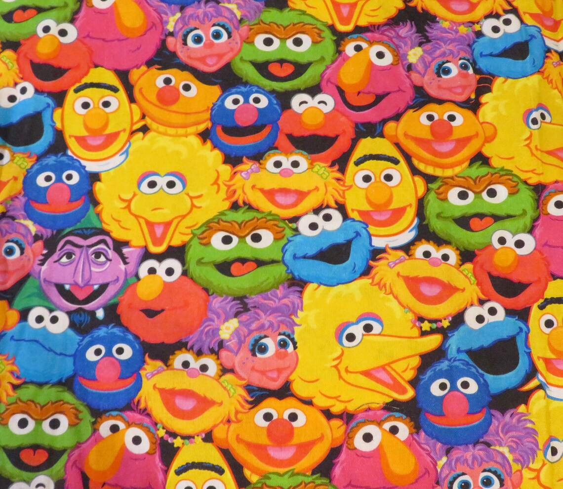 PUPPET Design Fabric, Fabric by the Yard, Rainbow Puppets Fabric, 100% ...