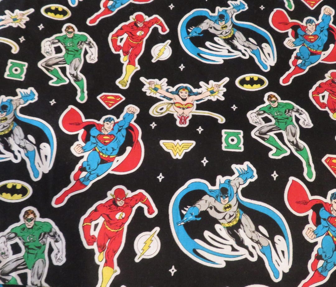 Superhero Fabric, Fabric by the Yard, Cotton Fabric, Beautiful Fabric ...