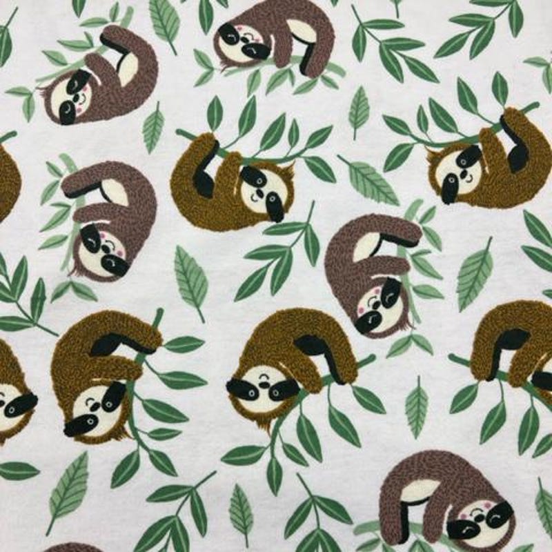 Sloth Fabric - Etsy