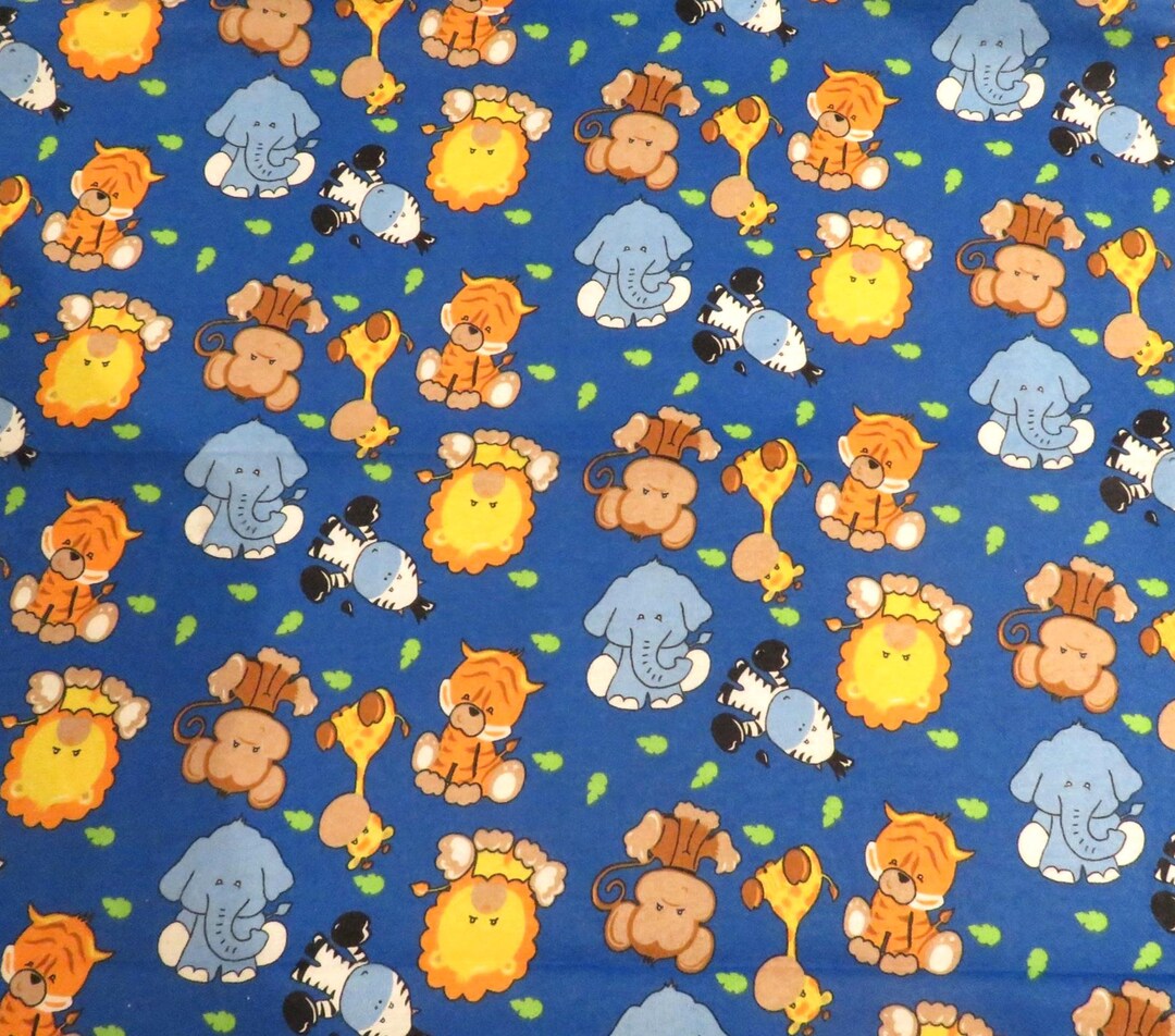 Cute Animal Design Super Snuggle Fabric, 100% Cotton Fabric, Blanket ...