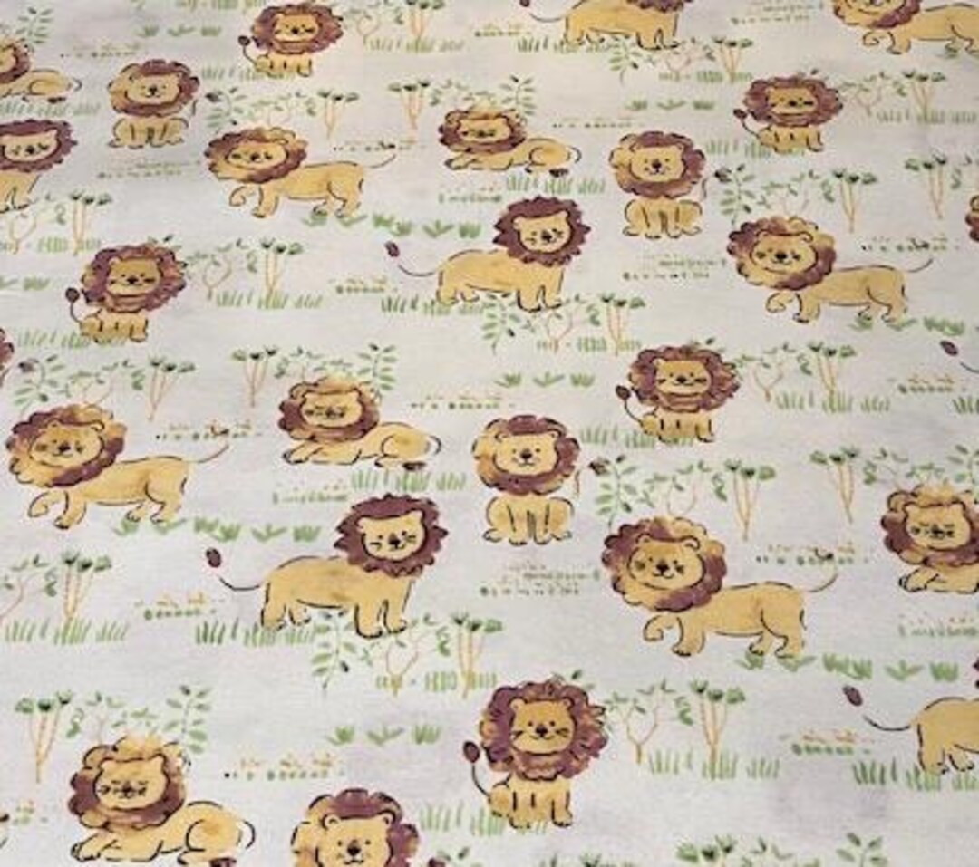 Lion Snuggle Fabric, Flannel Fabric, Beautiful Lion Fabric, Blanket ...