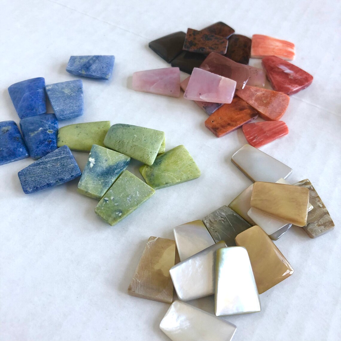 6 Pieces of Small Trapezoid Cabochons (assorted Colors) - Etsy