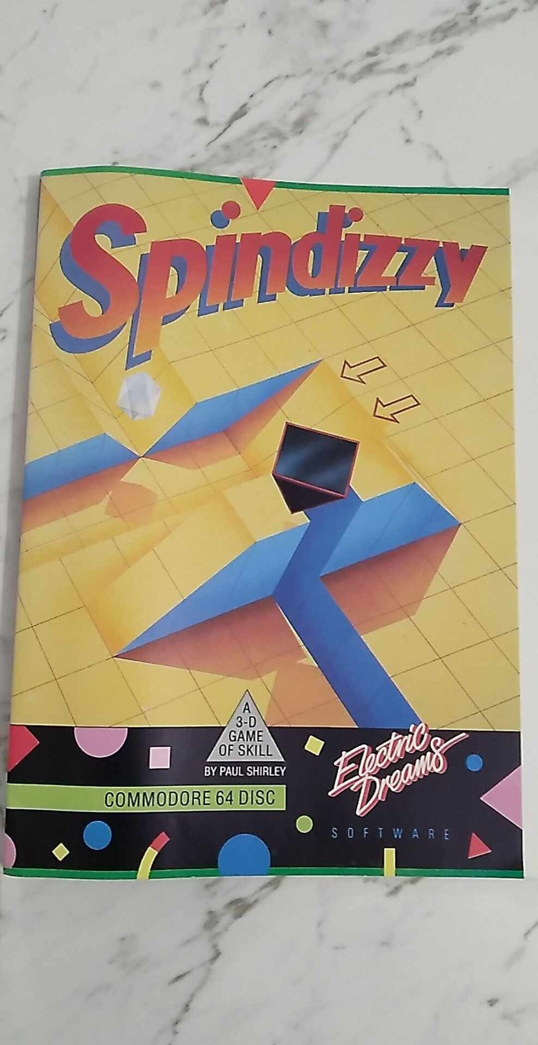 Game Sleeve and Instruction Pamphlet for Spindizzy for the Commodore 64 ...