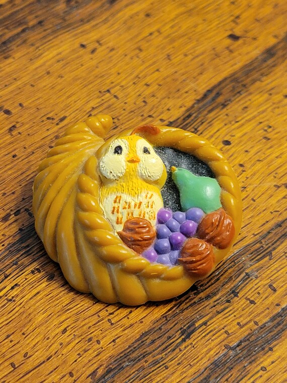 Hallmark Cornucopia Lapel Pin, Vintage 1986, Thanksgi… - Gem