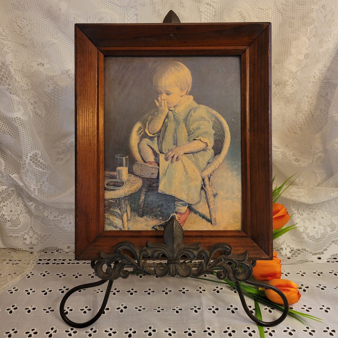 Gretchen James Ingwersen Vintage Wood Framed Wall Hanging, 12"x10" - Etsy