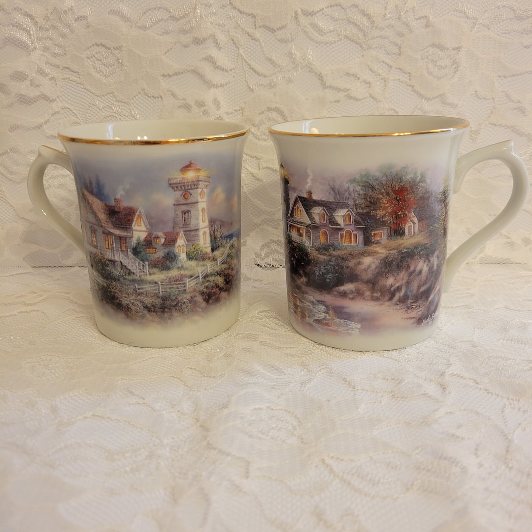 Lighthouse Mugs, Lenox, Vintage Set of 2, the Light in the Midst by ...