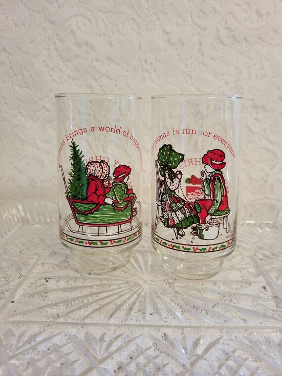 Set Of 2 Holly Hobbie Drinking Glasses Vintage Coca Cola Etsy