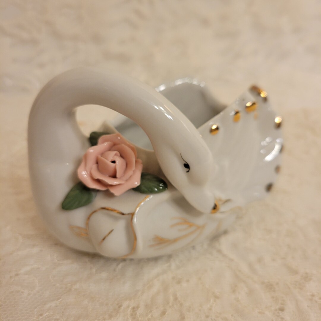 Delicate Swan Planter, Mini 4 X 3 Inch, Vintage Porcelain Home Decor - Etsy