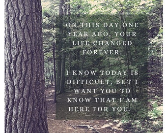 One Year Death Anniversary Card | Etsy