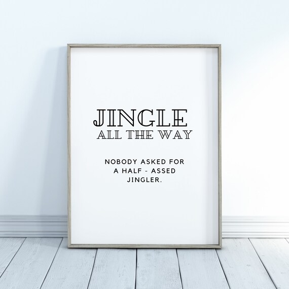 JINGLE Sign PRINTABLE Christmas Wall Art Minimalist - Etsy
