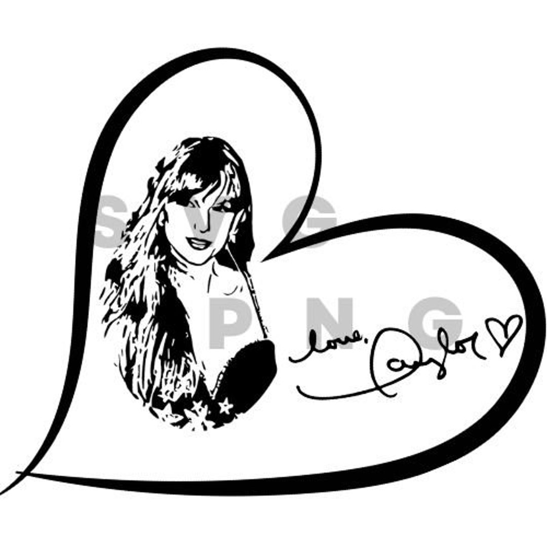 Taylor Swift Christmas SVG PNG Transparent Digital Heart Taylor Swift ...