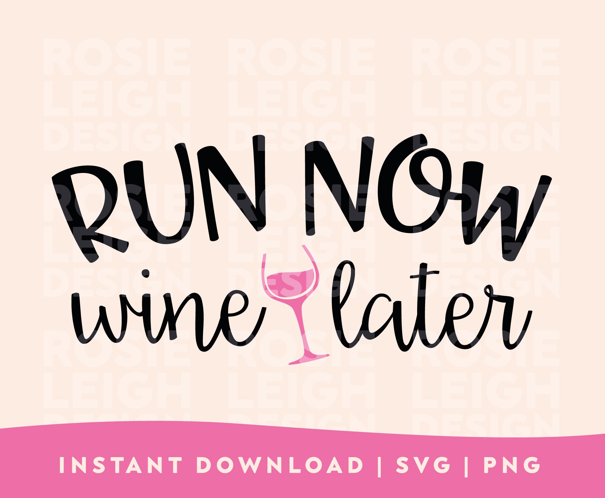 Run Now Wine Later SVG - Fitness Clipart (digital Download) - Etsy