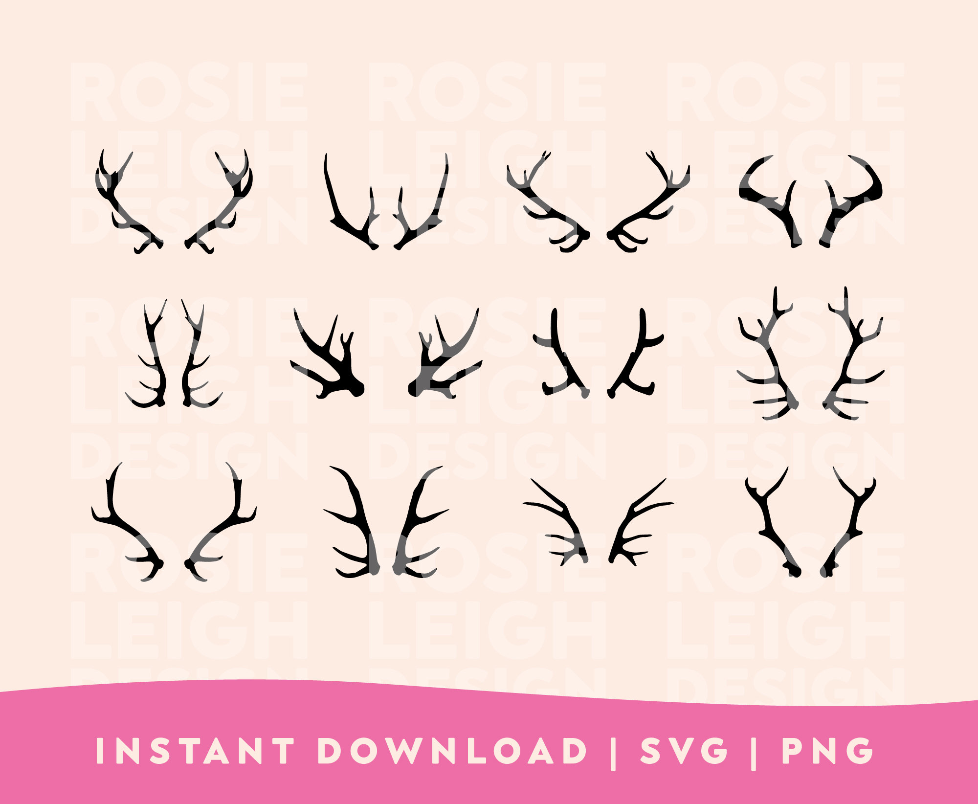 Christmas Antlers SVG Christmas SVG Antler Svg Reindeer Svg Festive Svg ...