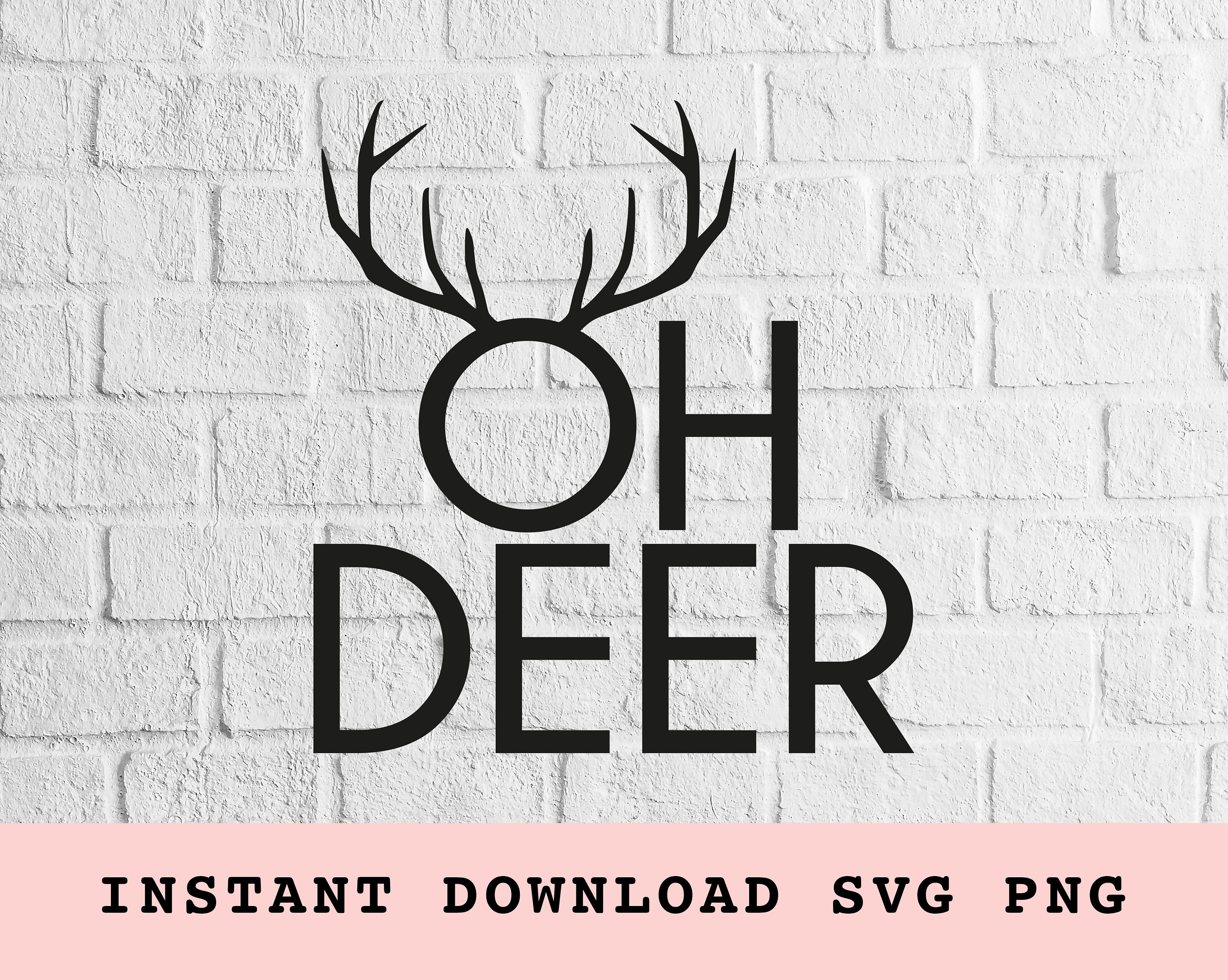 Oh Deer SVG Christmas SVG Antler svg Reindeer svg | Etsy