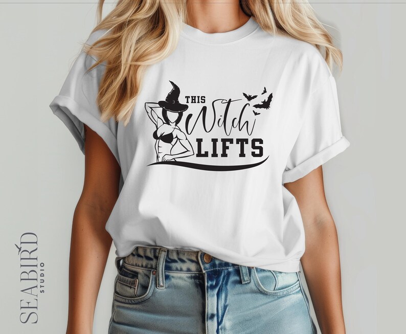 Funny Witch Fitness SVG: 'this Witch Lifts' Gym Design (digital ...