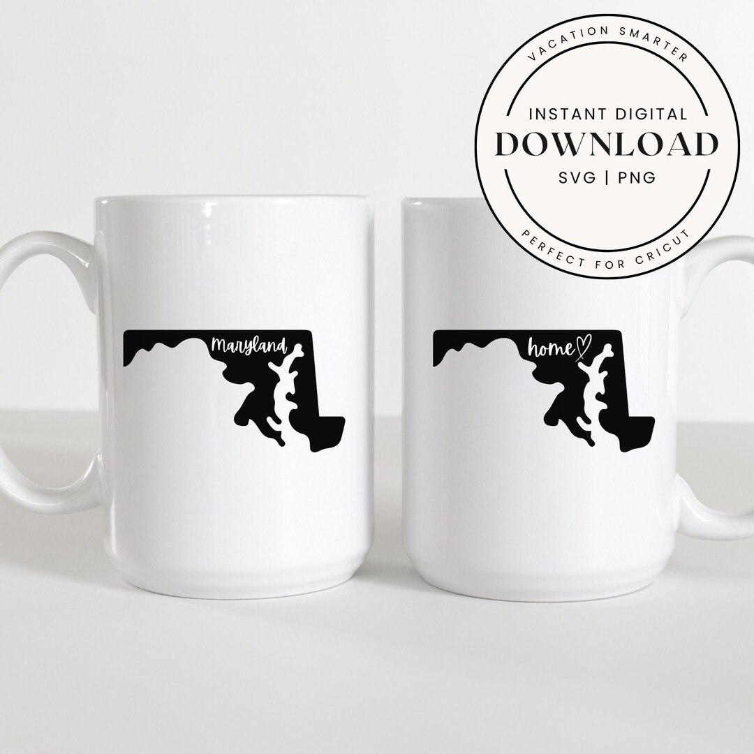 Maryland State SVG PNG | Maryland Silhouette Cut File | Cricut ...