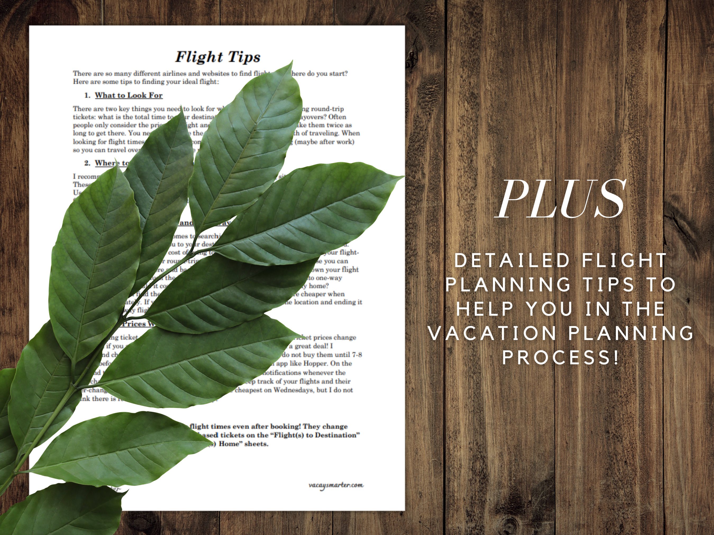 Vacation Flying Planner / Travel Planning Template / Travel Guide ...