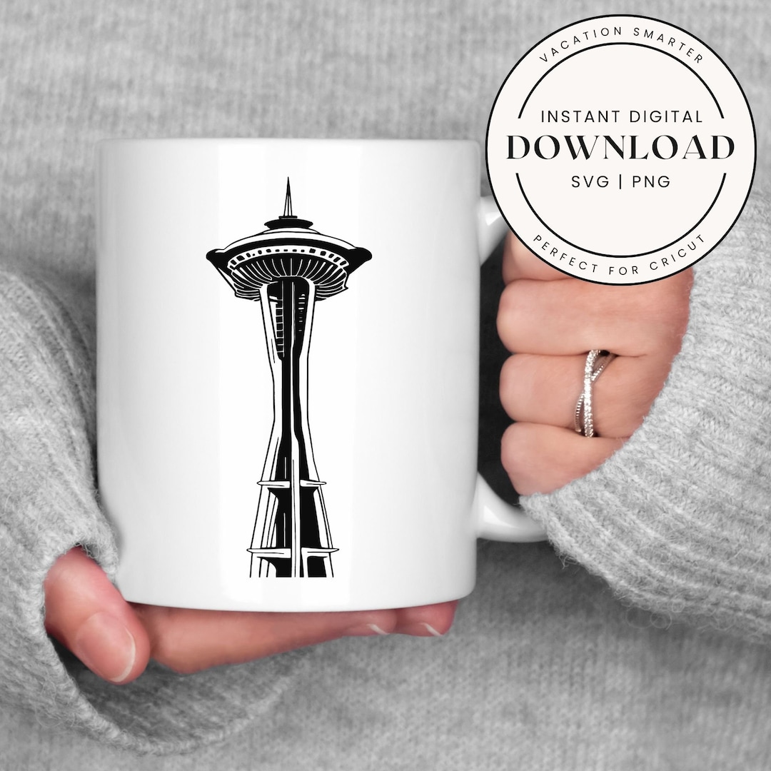 Space Needle SVG PNG | Seattle Landmark Cut File | Washington State ...