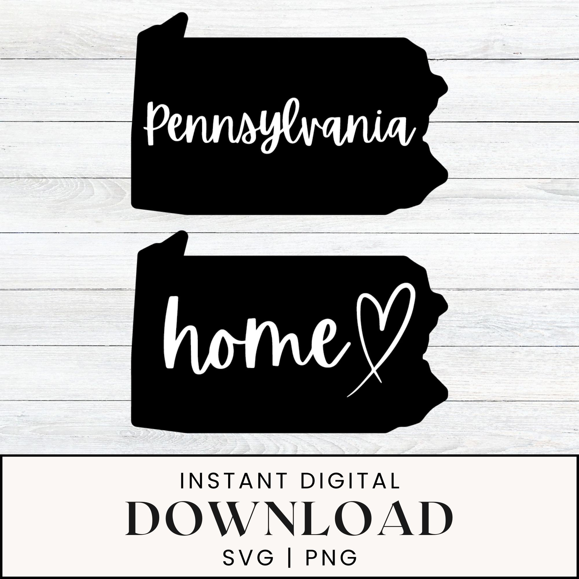Pennsylvania State Home SVG and PNG, Pennsylvania Going Away Gift ...