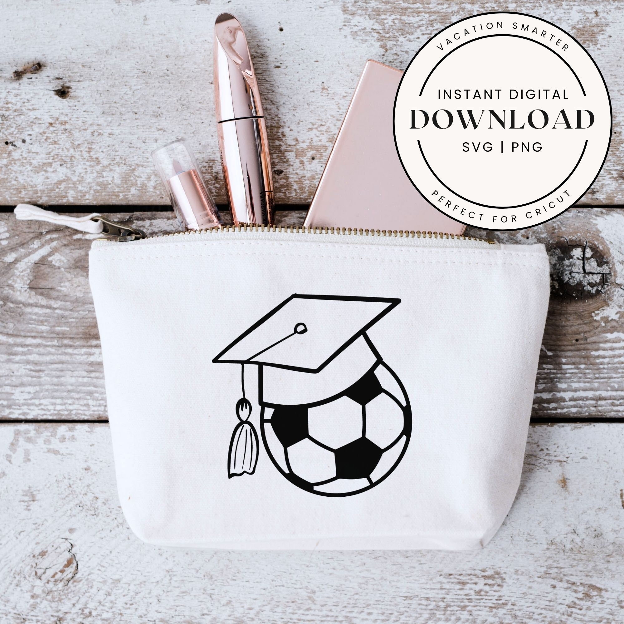 Soccer Graduation SVG PNG | Grad Cap Sports Cut File | Soccer Senior ...