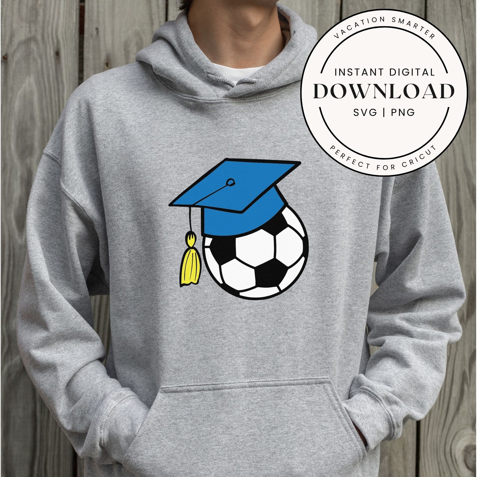 Soccer Graduation SVG PNG | Grad Cap Sports Cut File | Soccer Senior ...