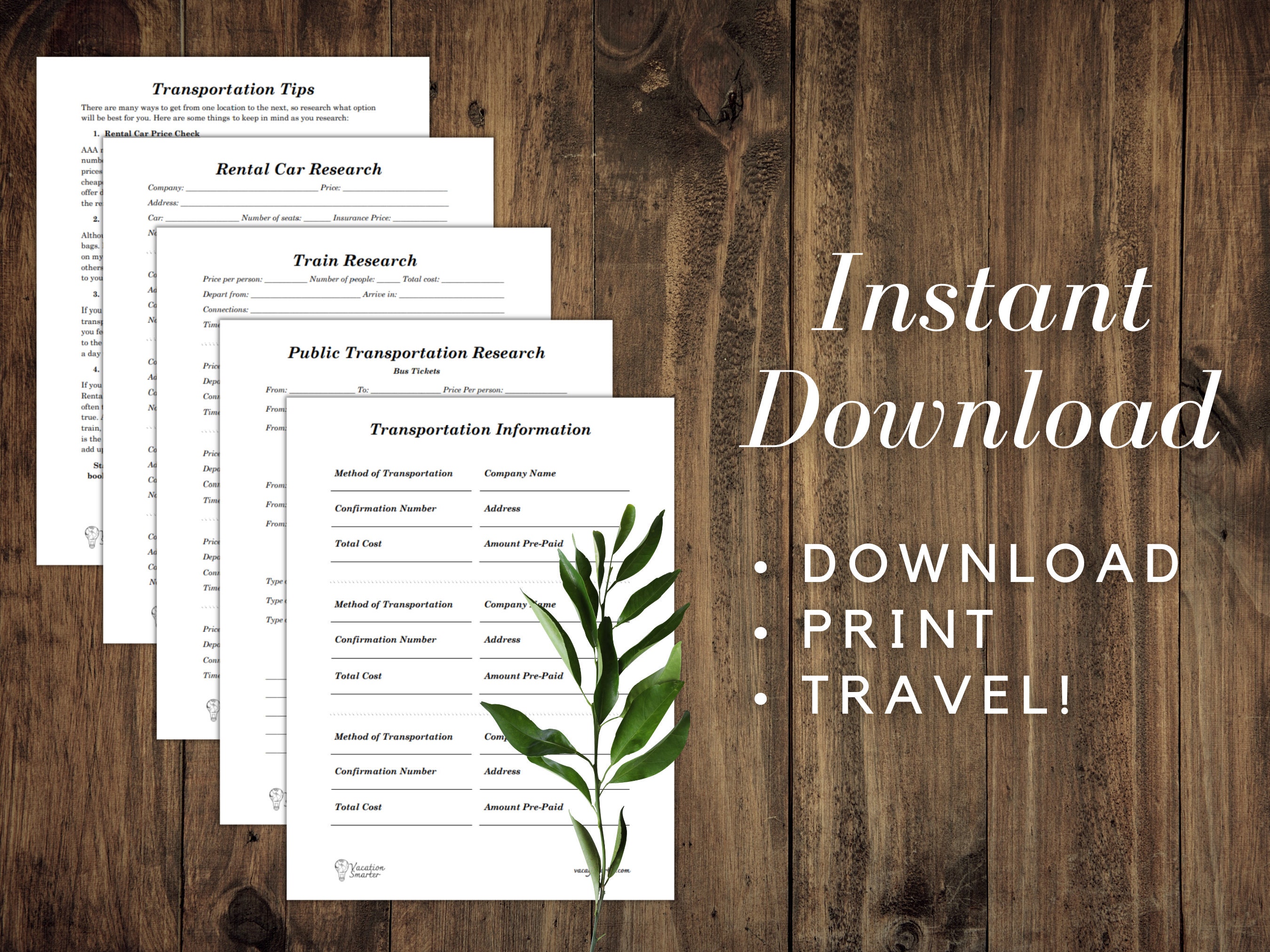 Travel Transportation Planner / Rental Car / Vacation Rental / Vacation ...