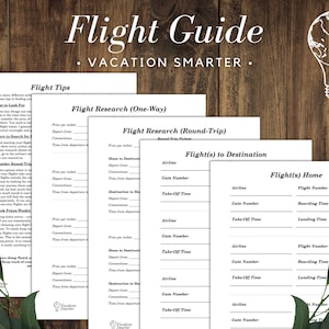 Vacation Flying Planner / Travel Planning Template / Travel Guide ...