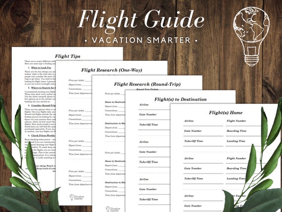 Vacation Flying Planner / Travel Planning Template / Travel - Etsy