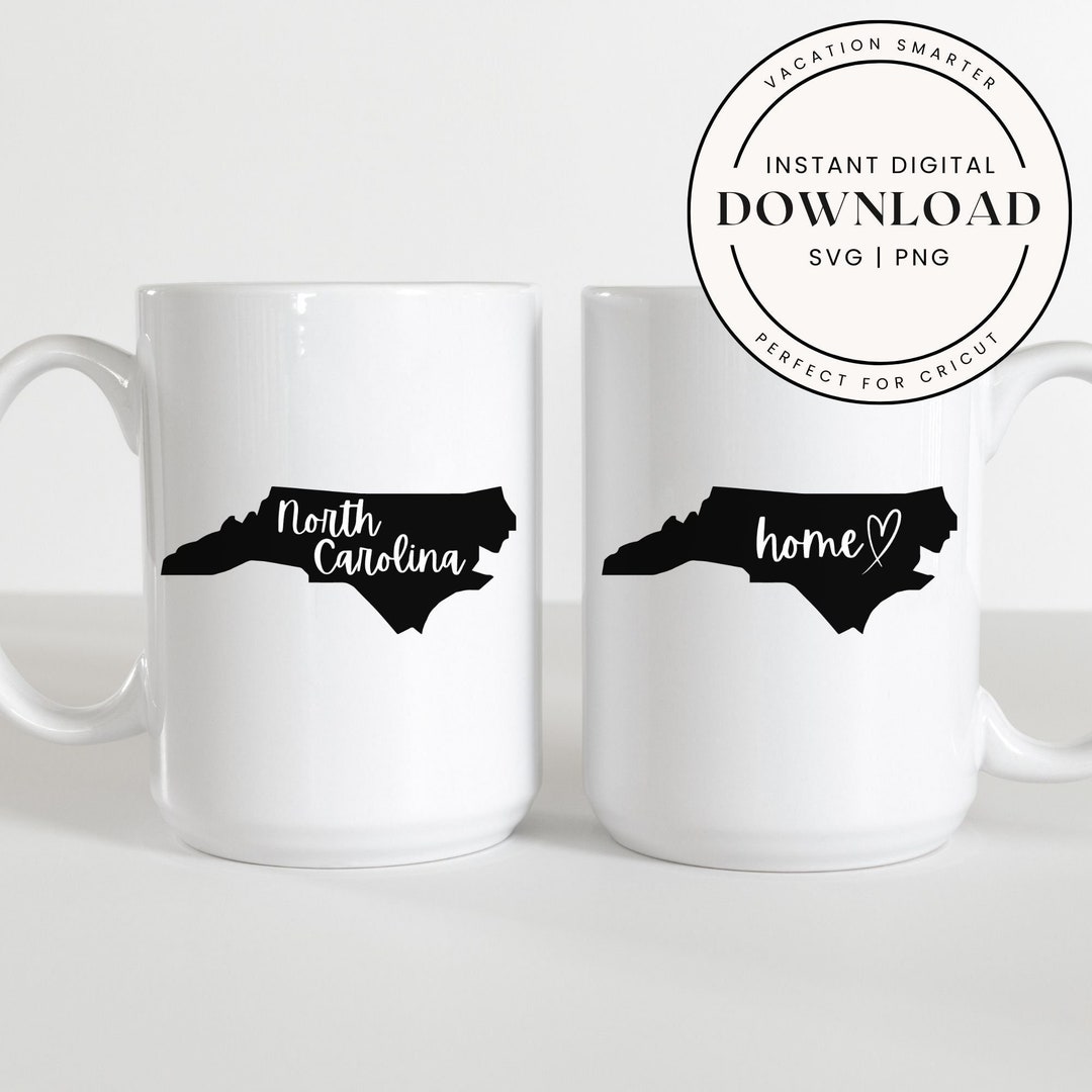 North Carolina State Home SVG and PNG, North Carolina Going Away Gift ...