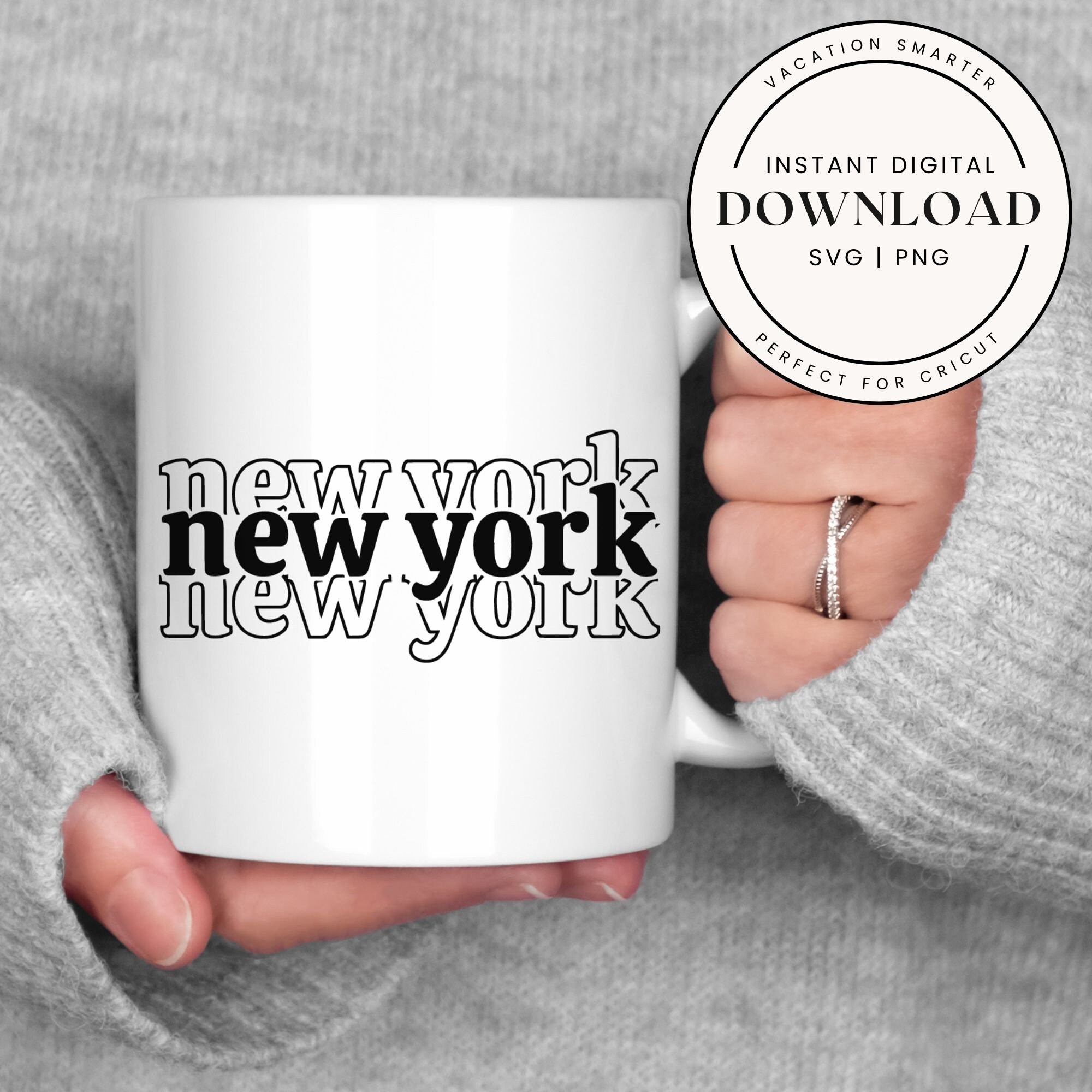 New York SVG PNG | NYC City Name Cut File for Cricut | Urban Travel ...