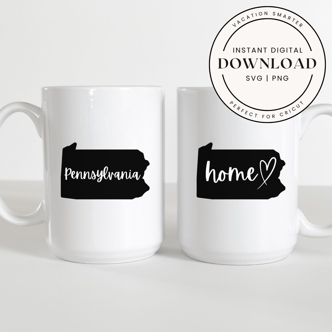 Pennsylvania State Home SVG and PNG, Pennsylvania Going Away Gift ...