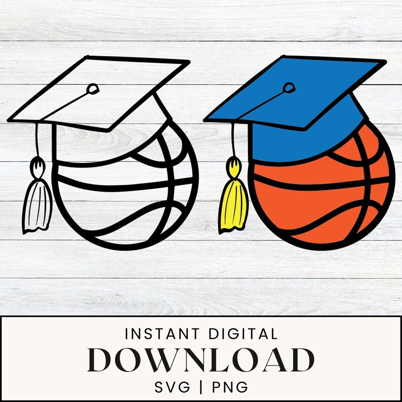 Basketball Graduation Cap SVG | Athlete Shirt Design (digital Download ...