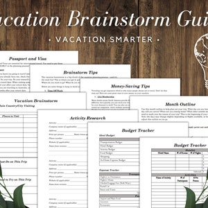 Vacation Planning Template / Travel Planner / Planner Printable ...