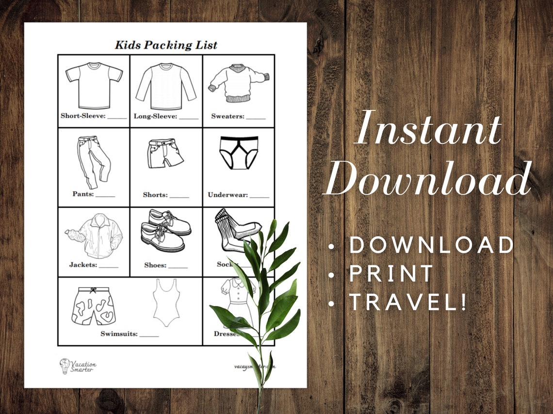 Kids Packing List / Family Packing / Family Vacation / Family Travel ...