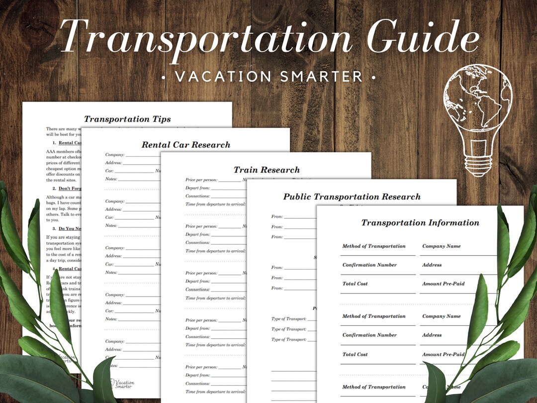 Travel Transportation Planner / Rental Car / Vacation Rental / Vacation ...