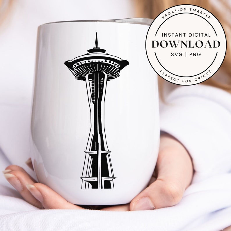 Space Needle SVG PNG | Seattle Landmark Cut File | Washington State ...
