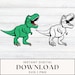 T-rex SVG PNG | Tyrannosaurus Rex Dinosaur Cut File | Kids Dino ...