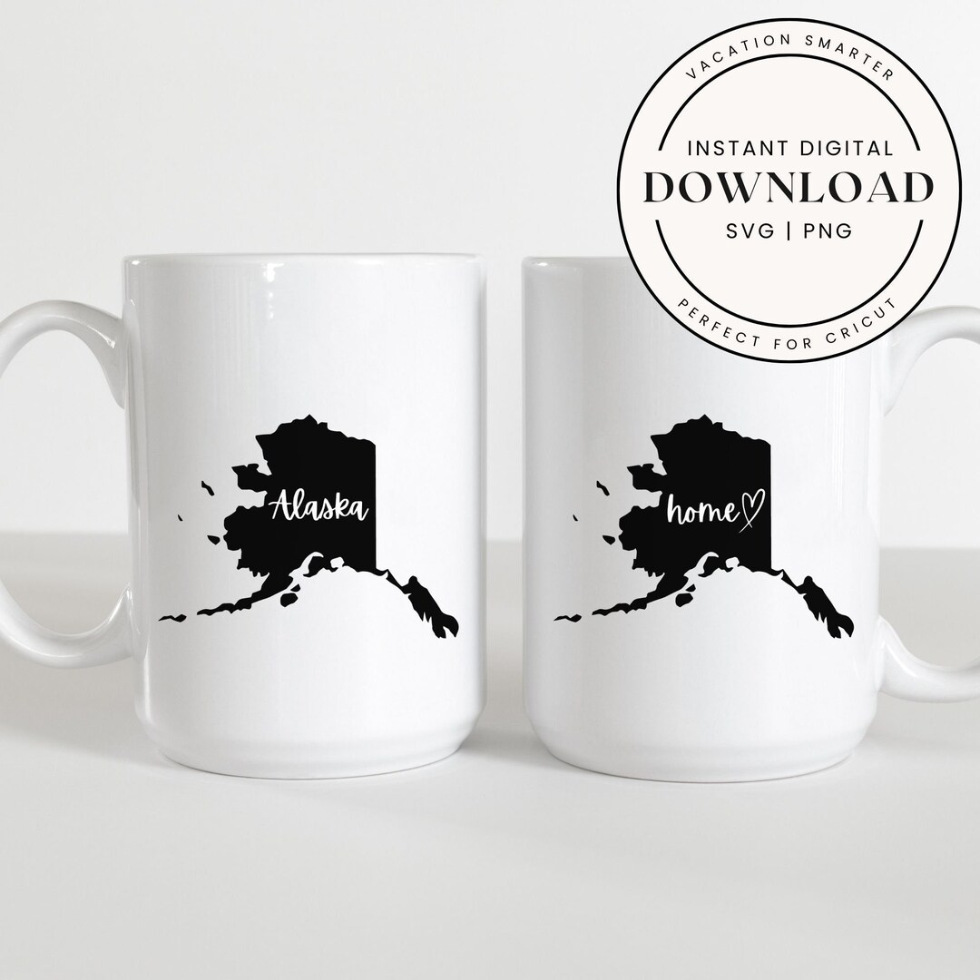 Alaska State SVG PNG | Alaska Silhouette Cut File | Cricut & Silhouette ...