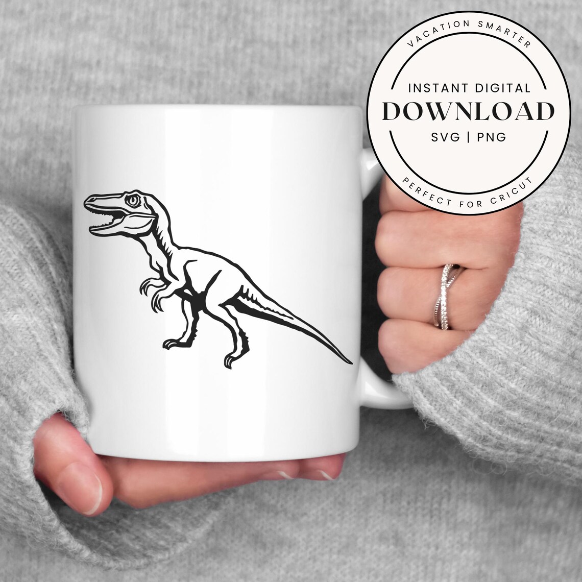 Velociraptor SVG PNG | Dinosaur Cut File for Cricut (digital Download ...