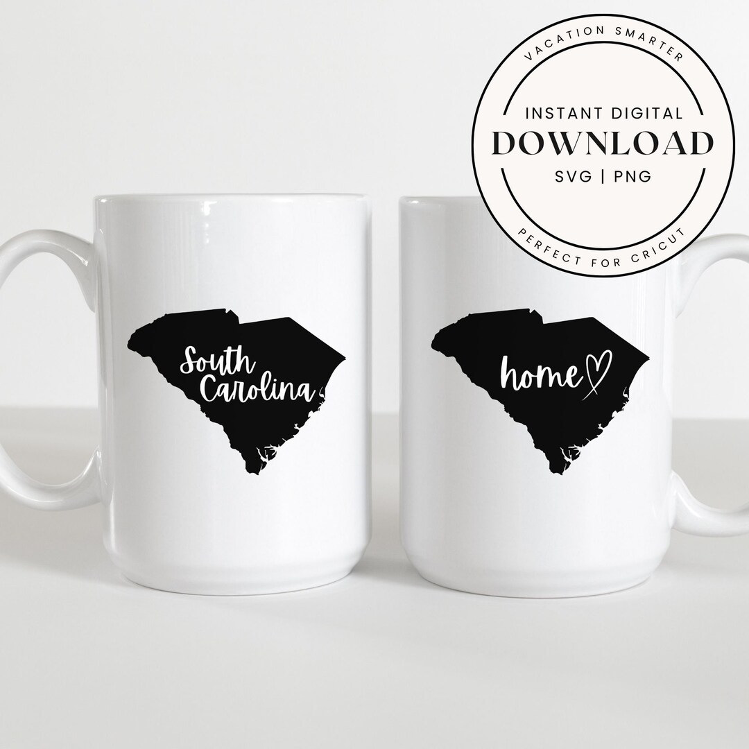 South Carolina State Home SVG and PNG, South Carolina Going Away Gift ...