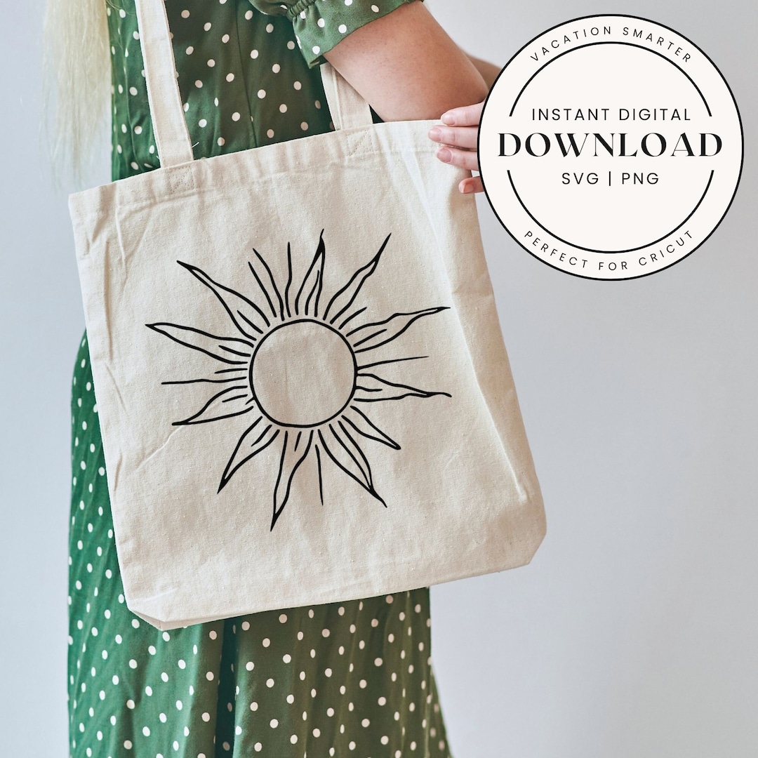 Simple Sun SVG Download, Cute Sun PNG File, Sun Outline, Line Art ...