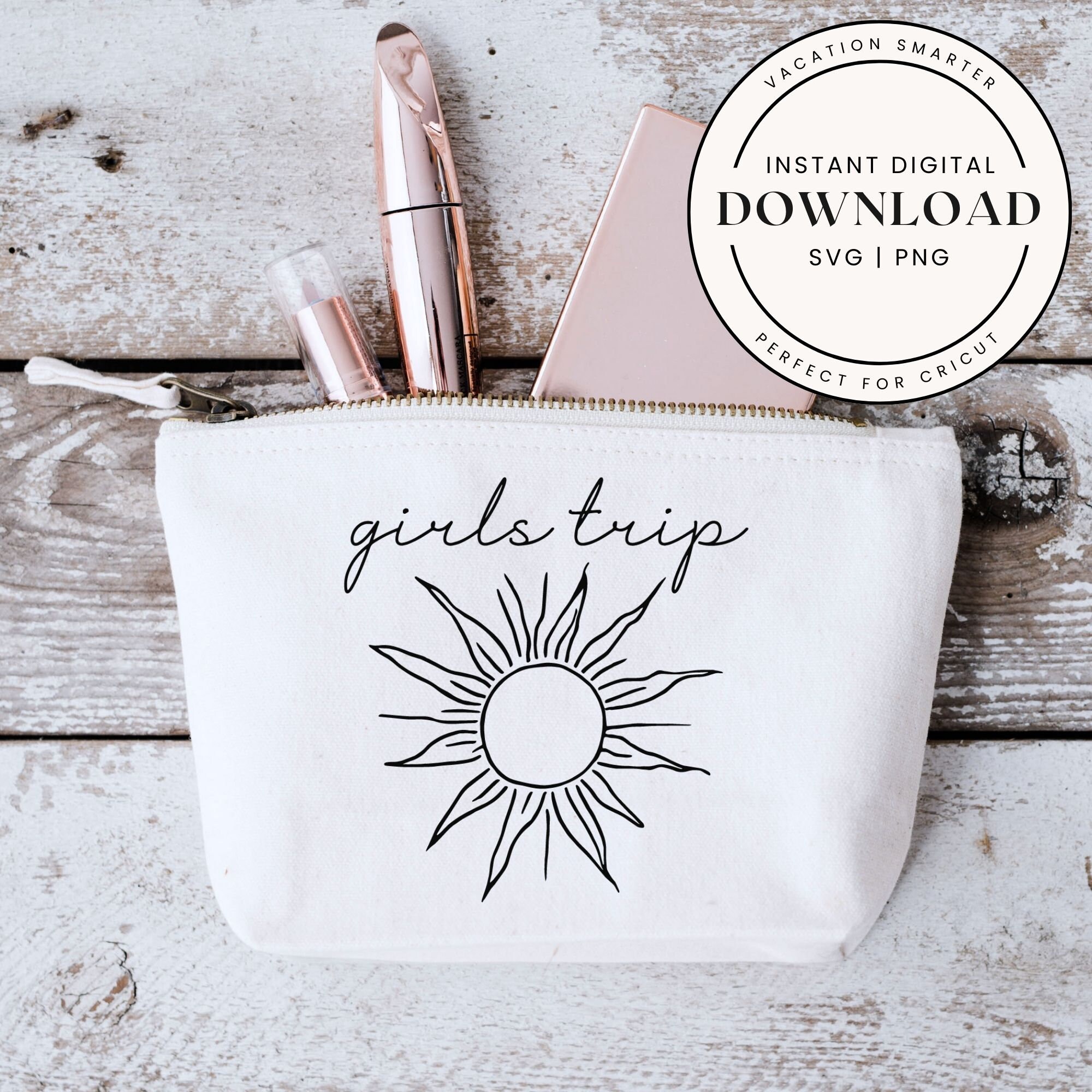 Girls Trip With Sun SVG and PNG, Sunny Day Svg, Sun Outline Line Art ...