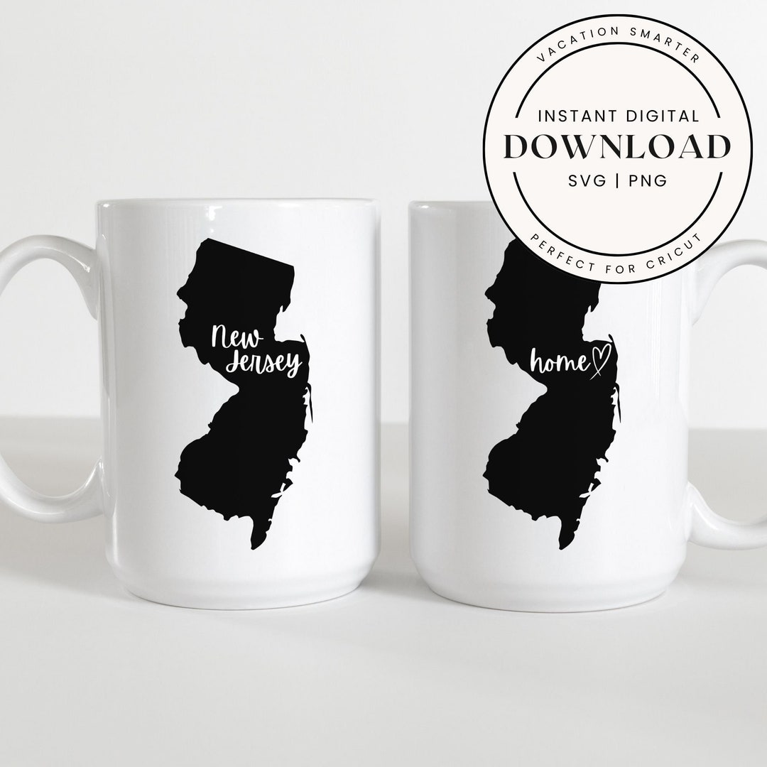 New Jersey State SVG PNG | New Jersey Silhouette Cut File | Cricut ...