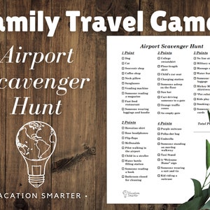 Airport Scavenger Hunt Printable PDF | Family Travel Game | Kids ...