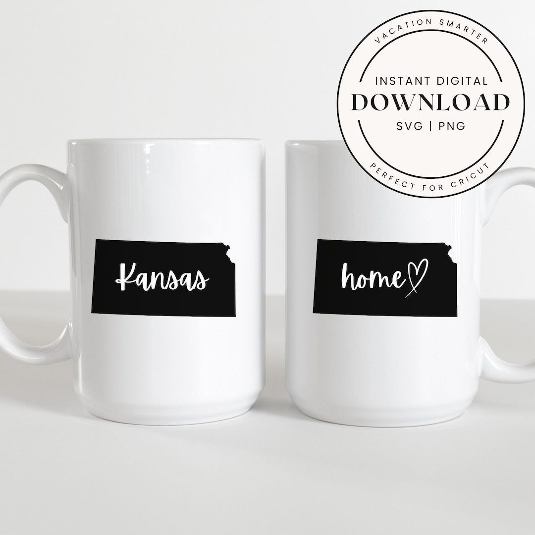 Kansas State SVG PNG | Kansas Silhouette Cut File | Cricut & Silhouette ...