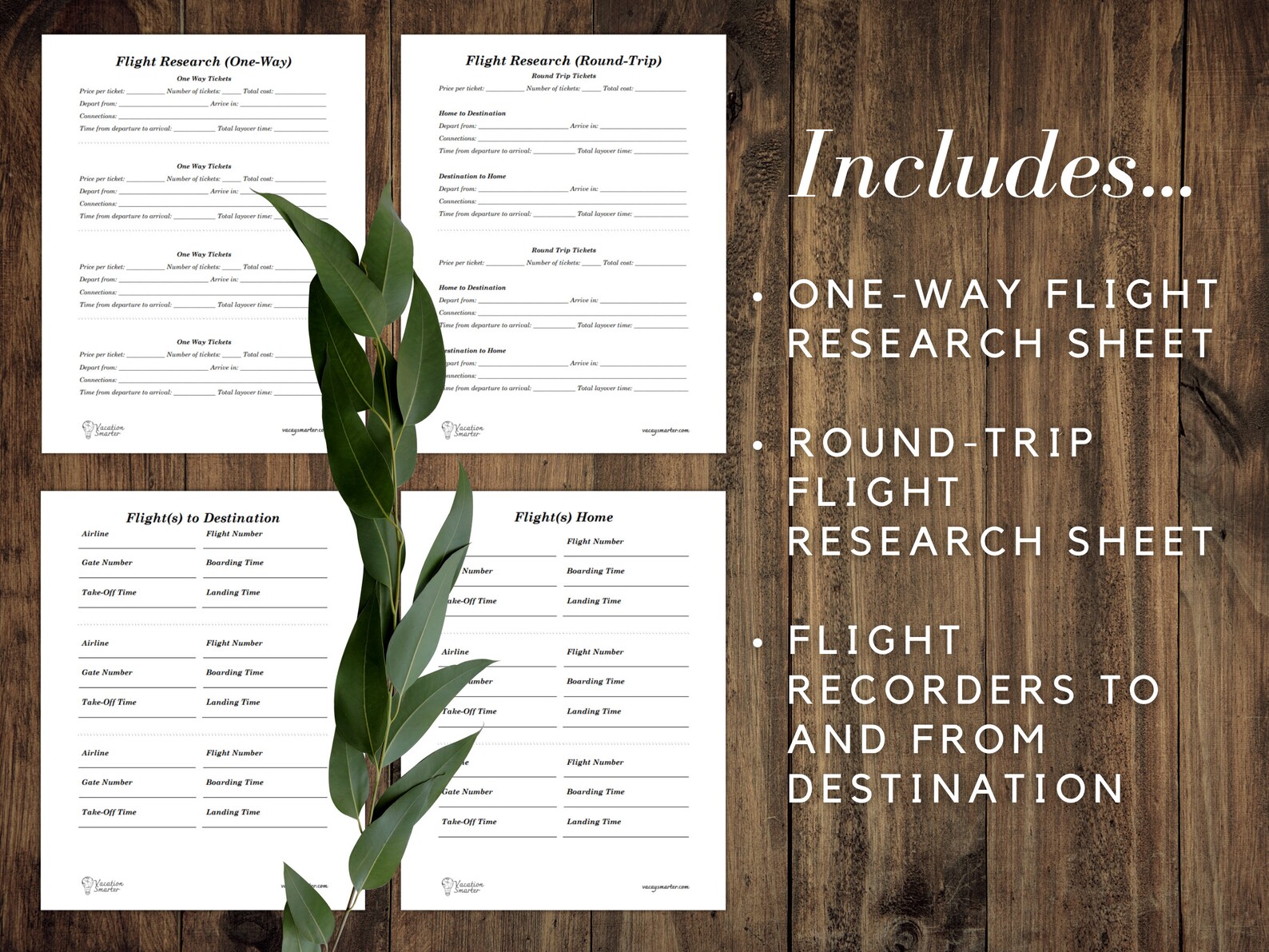 Vacation Flying Planner / Travel Planning Template / Travel Guide ...