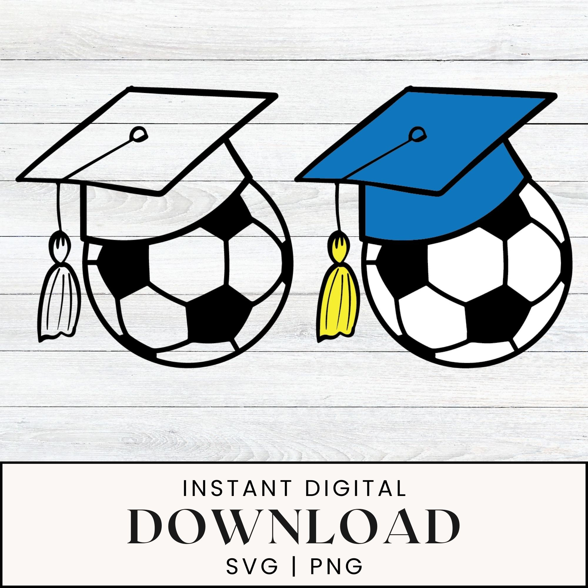 Soccer Graduation SVG PNG | Grad Cap Sports Cut File | Soccer Senior ...